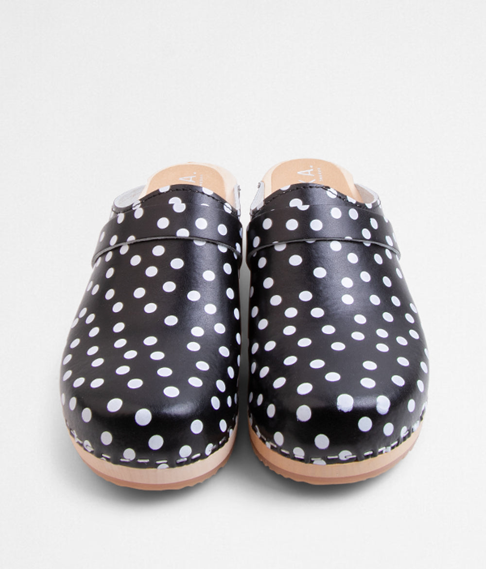 LEDIG - BLACK POLKA DOTS - VERKA Clogs