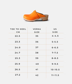 LEDIG - NEON ORANGE – VERKA Clogs