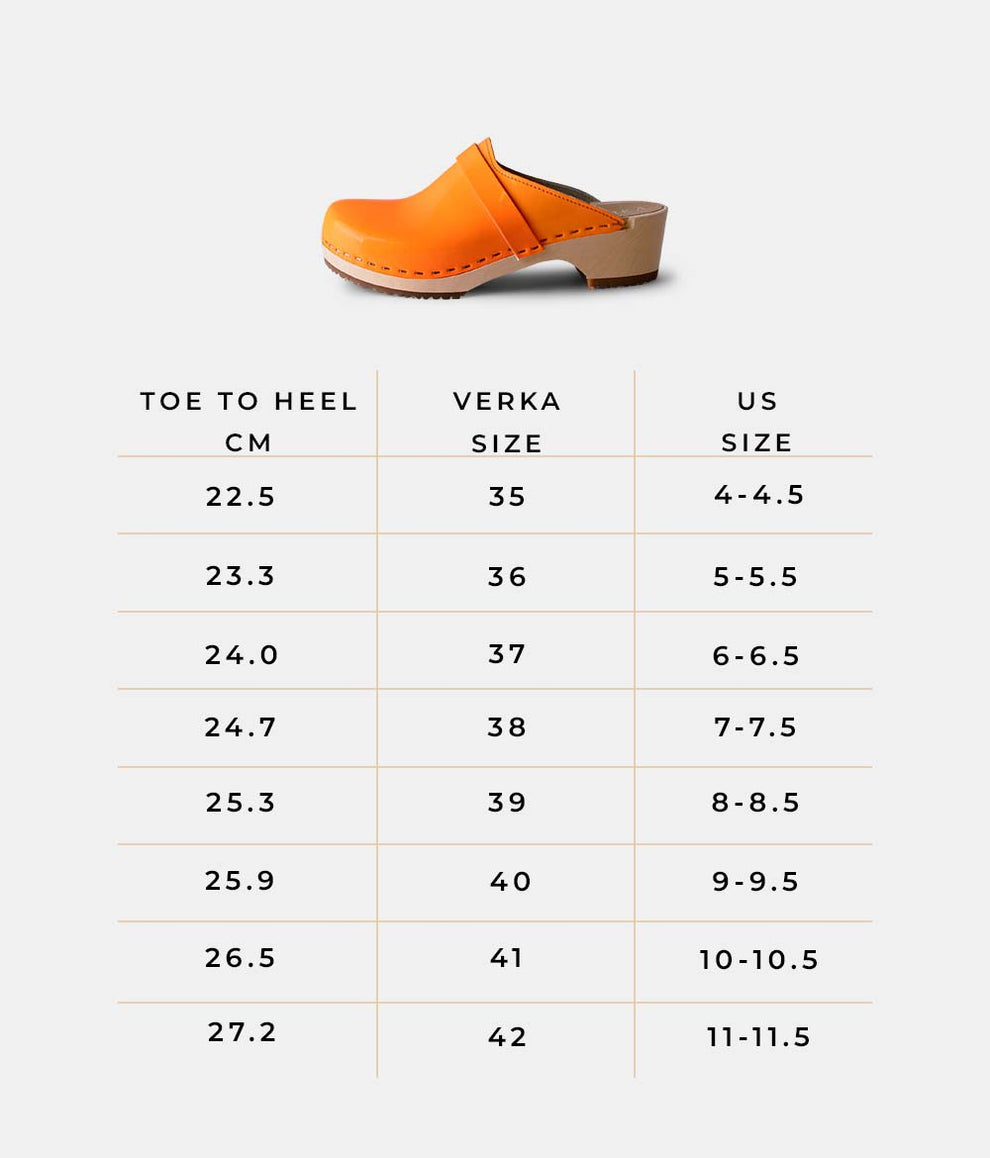 LEDIG - NEON ORANGE – VERKA Clogs